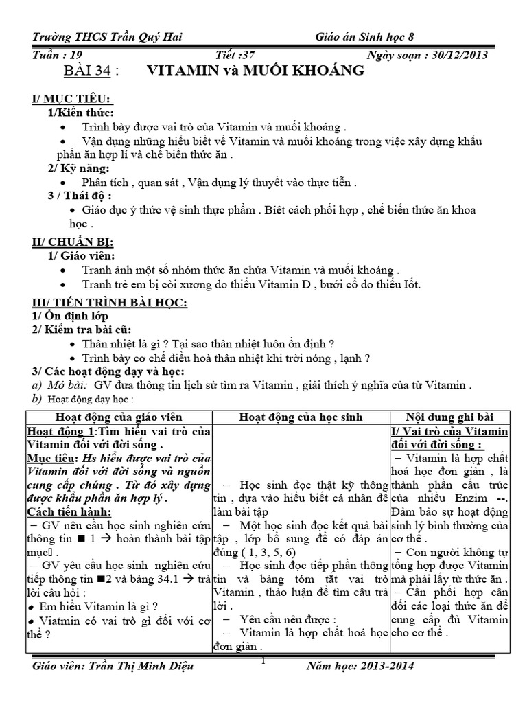 Sinh Hoc Lop 8 HK Ii | PDF