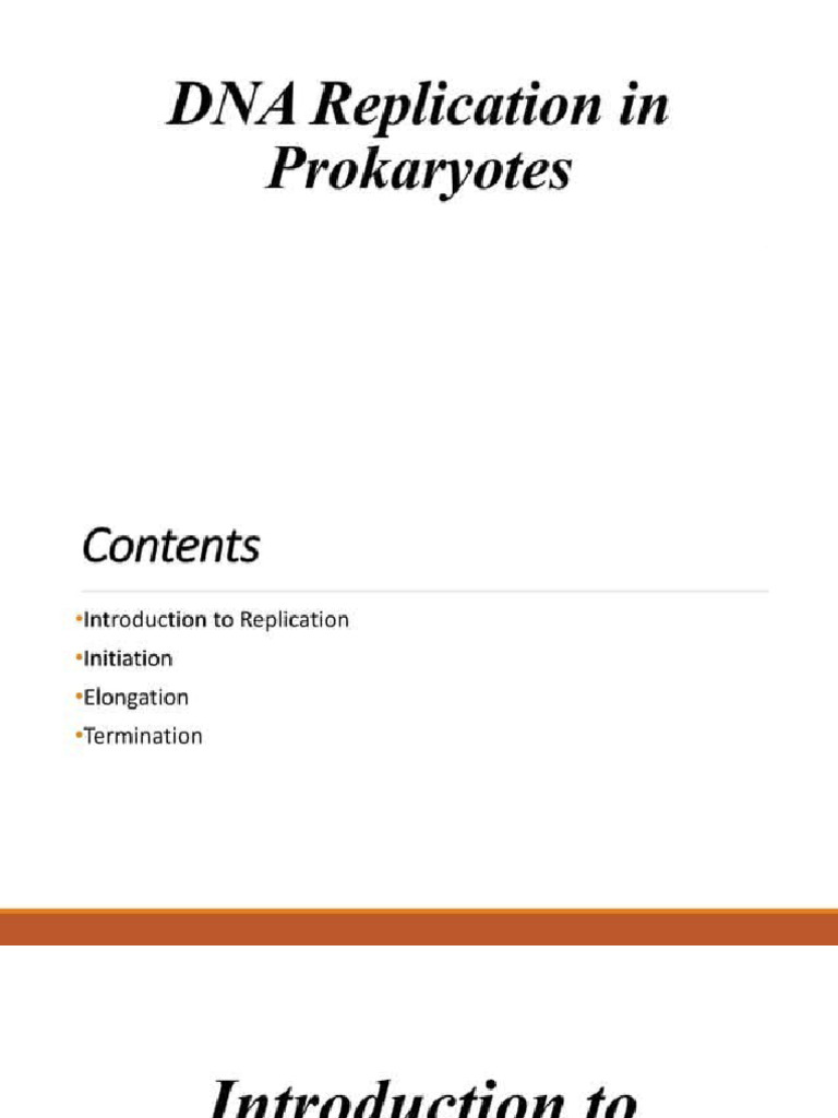Replication in Prokaryotes | PDF