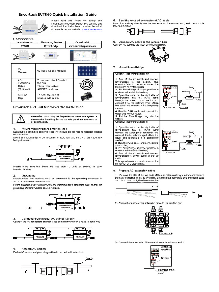 Ev T 560 Quick Installation Guide | PDF | Electrical Connector | Components