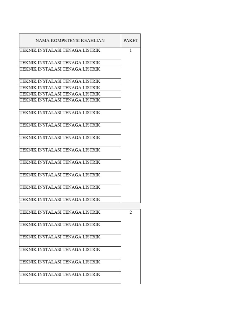 Daftar Unit Kompetensi TITL | PDF | Griya & Taman