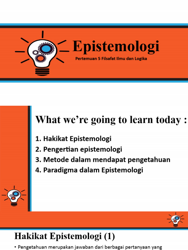 Pertemuan 5 Epistemologi | PDF