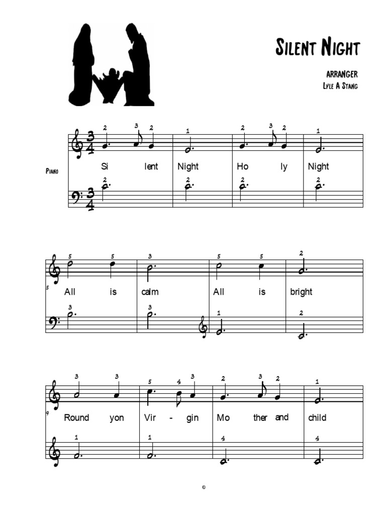 Silent Night Arranged by Lyle Stang A | PDF