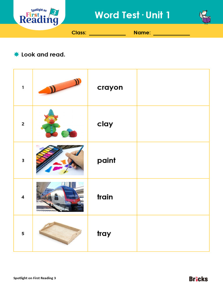 First Reading_L3_Word Test_Eng | PDF