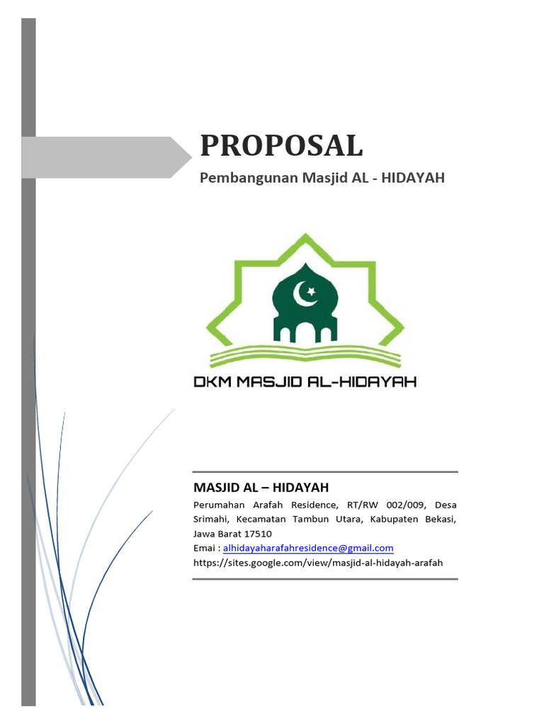 Proposal Pembangunan Masjid | PDF