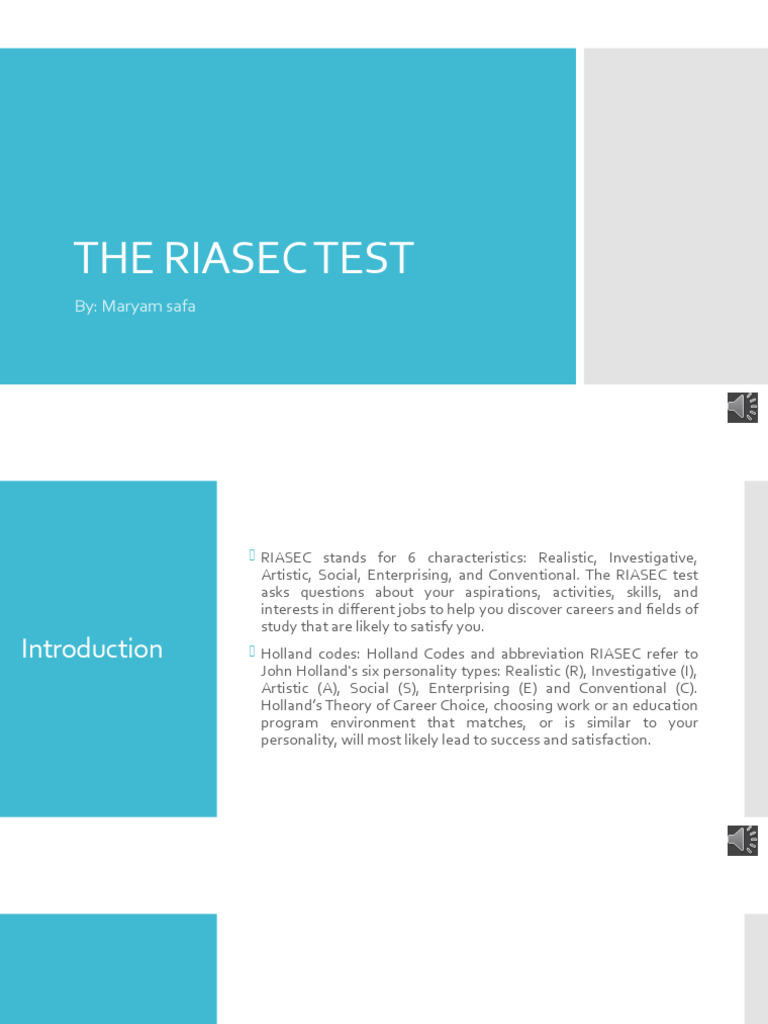THE RIASEC TEST | PDF | Cognitive Science | Social Psychology