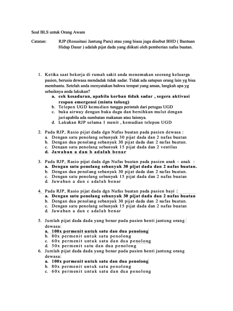 Soal Bls | PDF