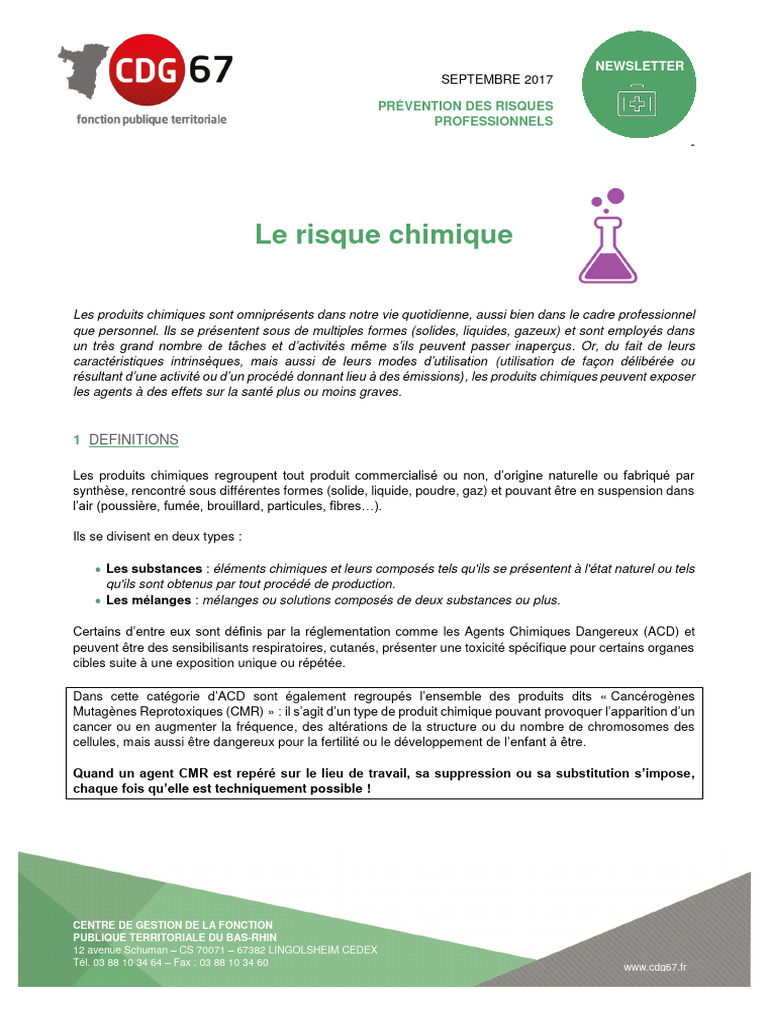 Fiche Pratique Risque Cimique Bat | PDF | Substances chimiques | Chimie