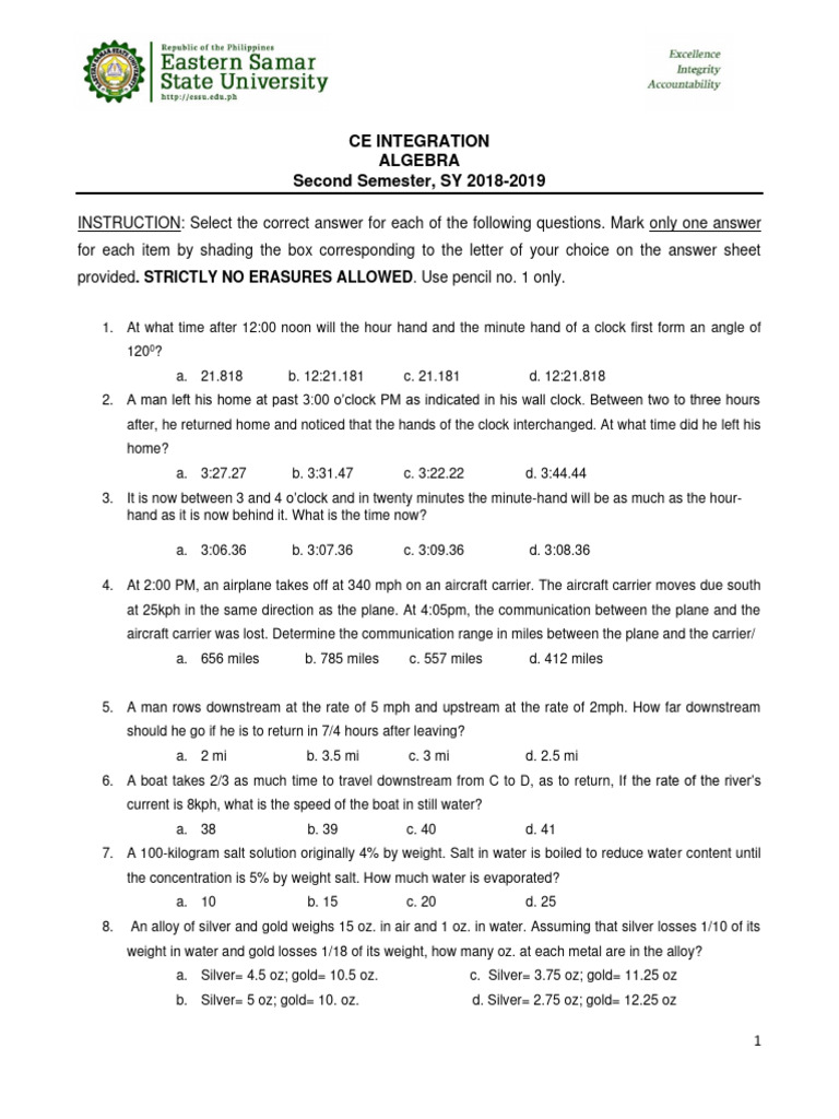 Algebra | PDF | Matrix (Mathematics) | Logarithm