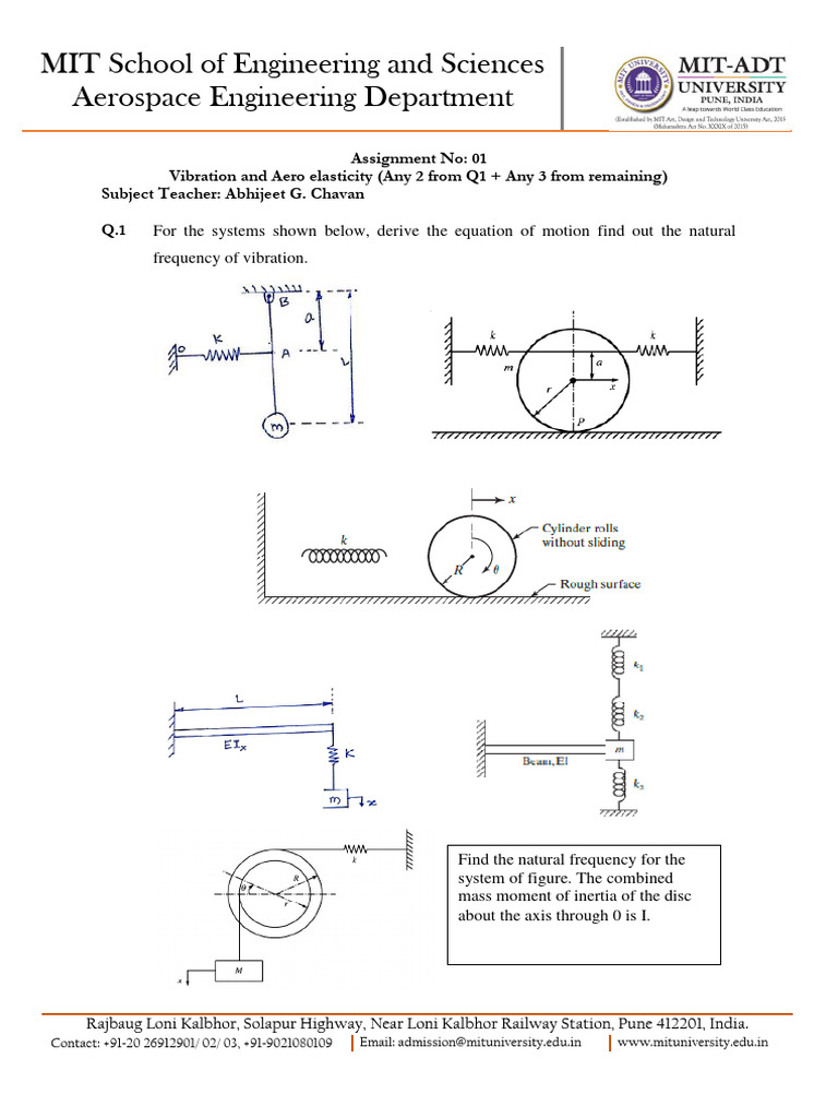 Assignment No-01 VAE | PDF | Oscillation | Damping Assignment No-01 VAE | PDF | Oscillation | Damping