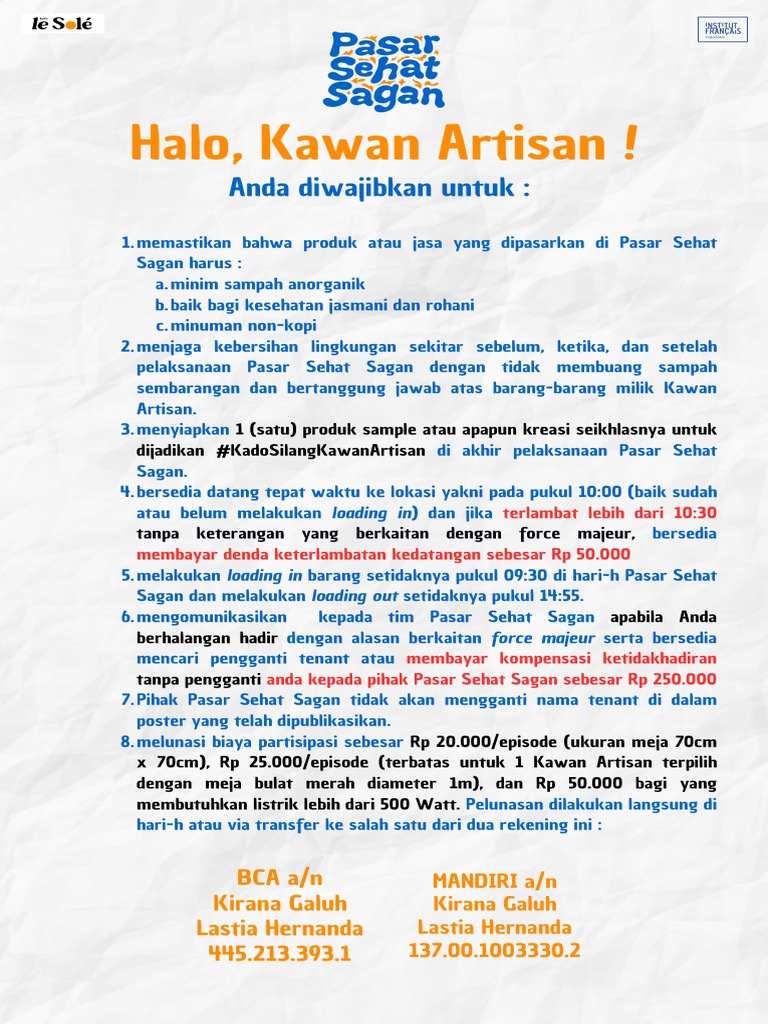 T&C Pasar Sehat Sagan 2023 | PDF