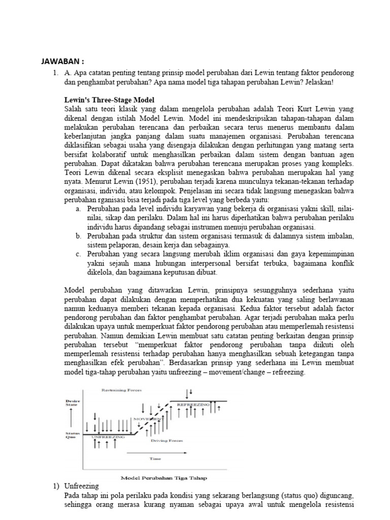 Manajemen Perubahan | PDF | Karier & Perkembangan