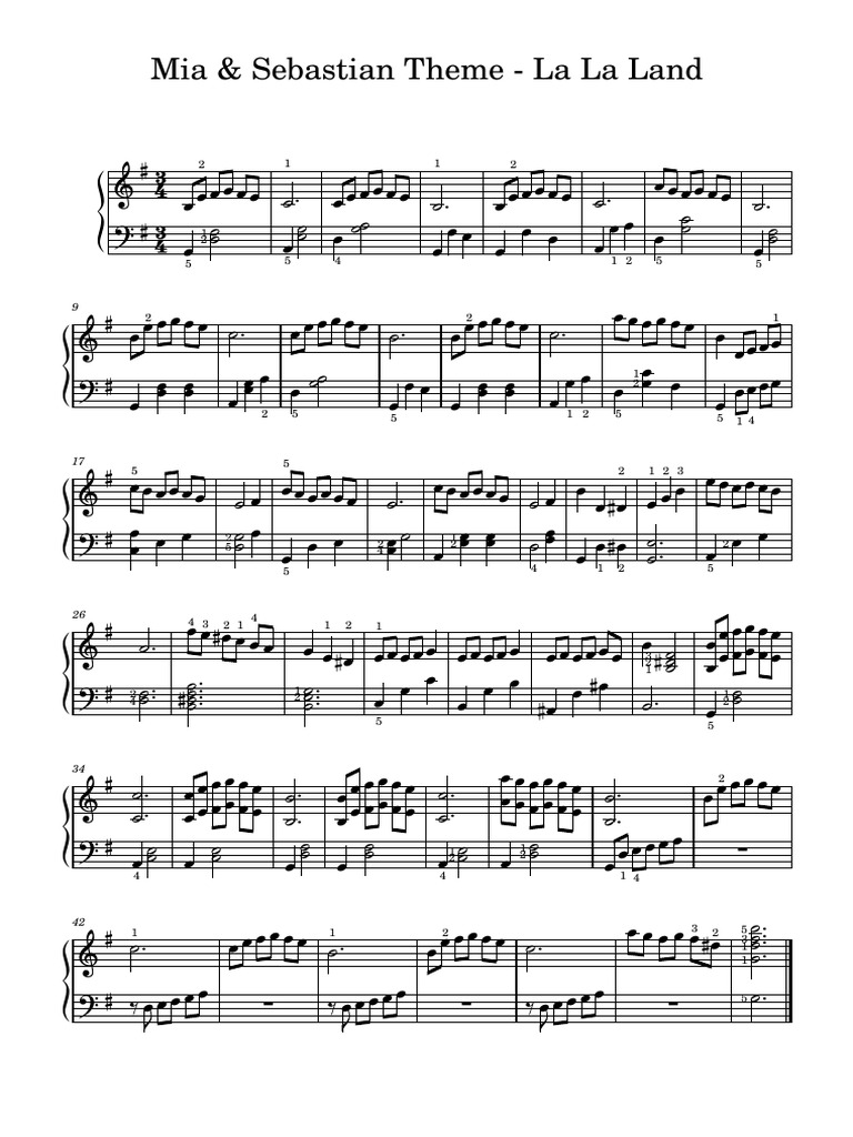 Mia & Sebastian Theme - La La Land | PDF