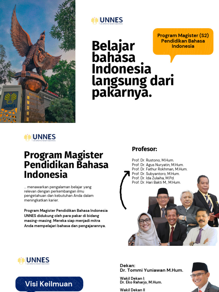 Program S2 Pendidikan Bahasa Indonesia UNNES | PDF