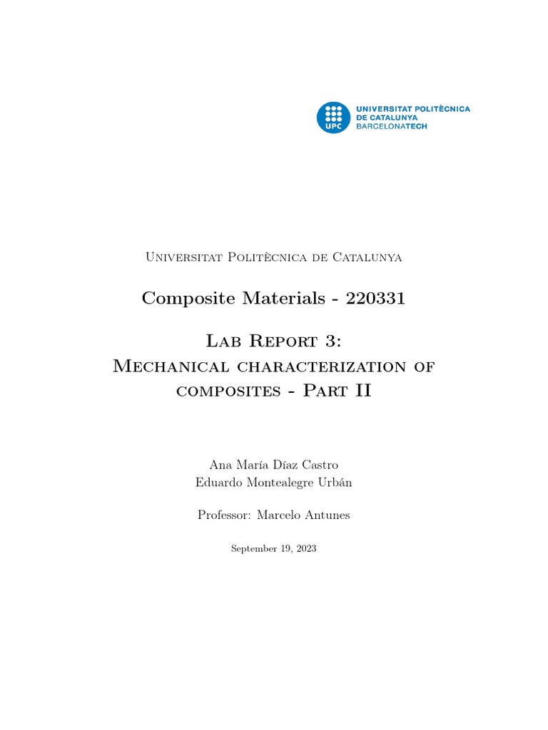 Lab Report 3 Composite Materials | PDF | Strength Of Materials ...