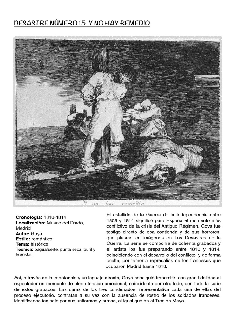 Desastre 15: Goya y la Guerra de Independencia | PDF | Francisco Goya