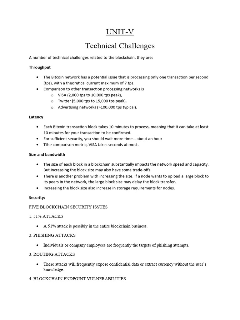 Technical Challenges | PDF | Cryptocurrency | Computer Network Technical Challenges | PDF | Cryptocurrency | Computer Network