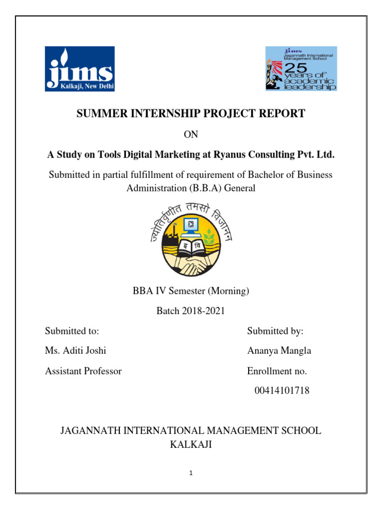 sip report | PDF | Digital Marketing | Methodology