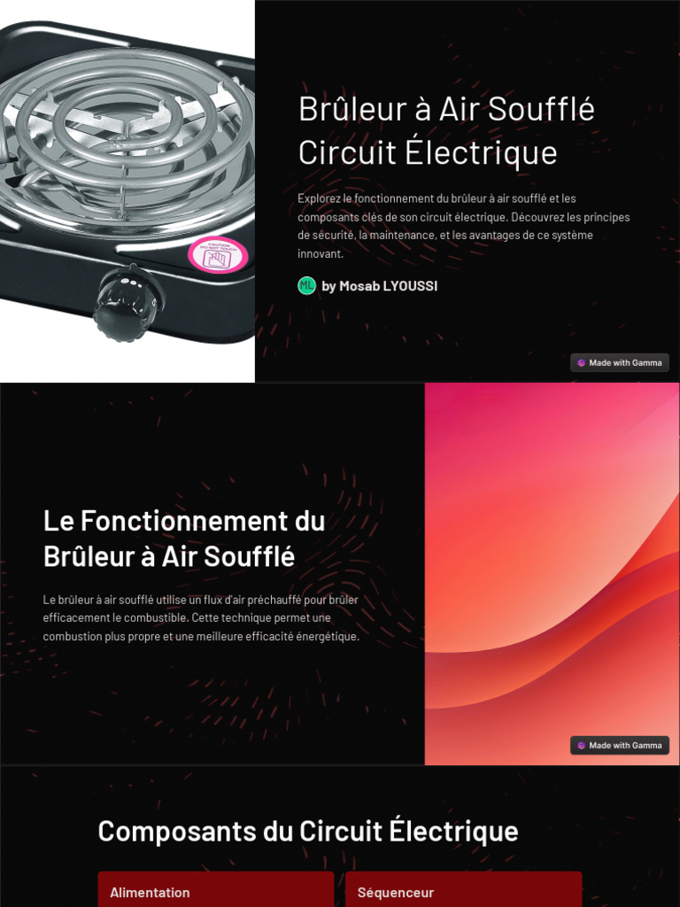 Bruleur A Air Souffle Circuit Electrique | PDF | Sécurité | La combustion