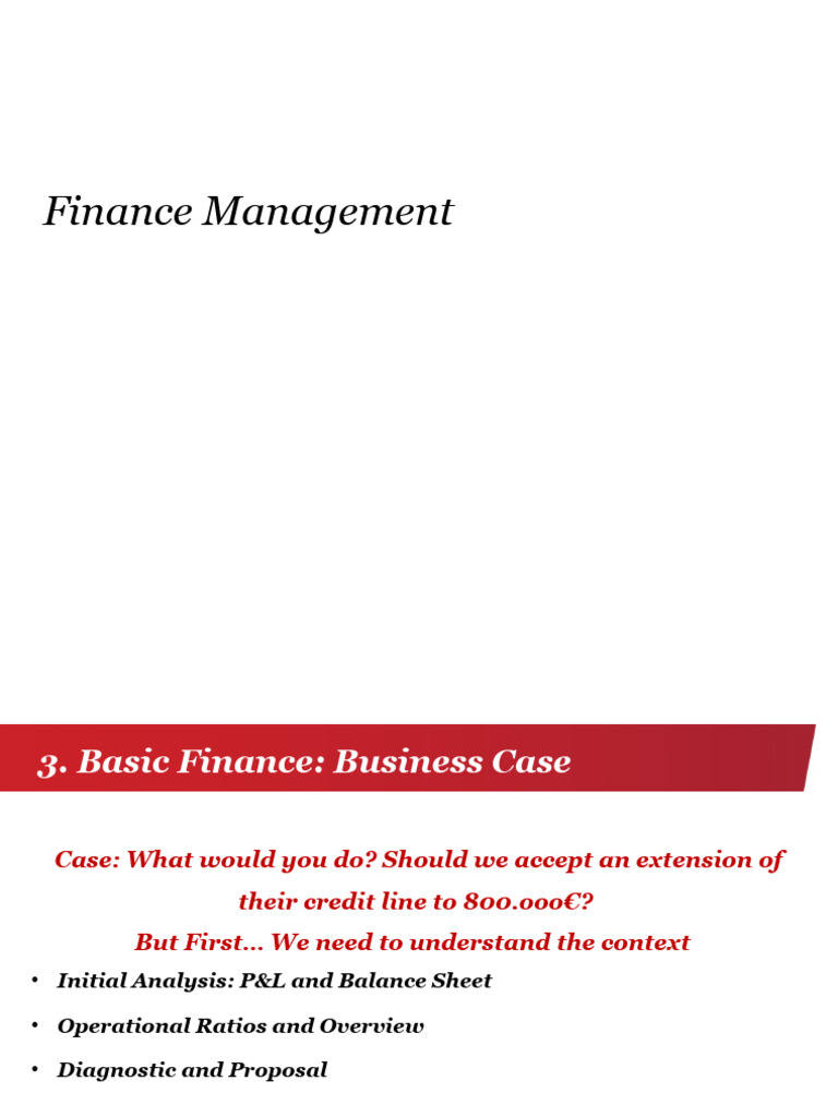 Basic Finance Business Case | PDF | Working Capital | Equity (Finance)