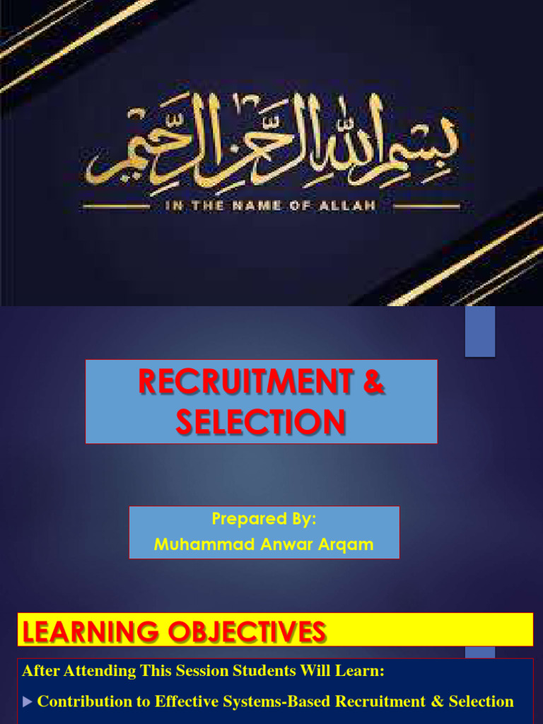 Recruitment & Selection | PDF | Recruitment | Human Resource Management Recruitment & Selection | PDF | Recruitment | Human Resource Management