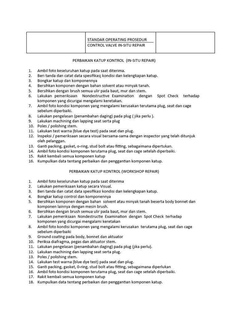 Sop Control Valve | PDF