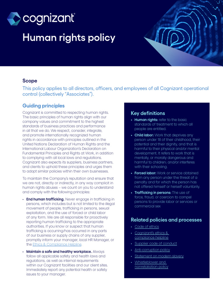 Human Rights Policy | PDF | Human Trafficking | Political Corruption