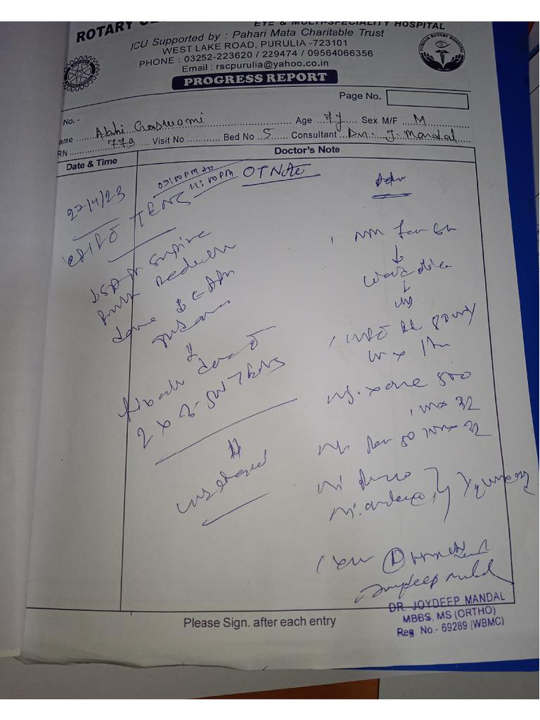 Ot Note +anesthesia +post Ot X-Ray +self Decl +PT Photo +implant Invoice | PDF