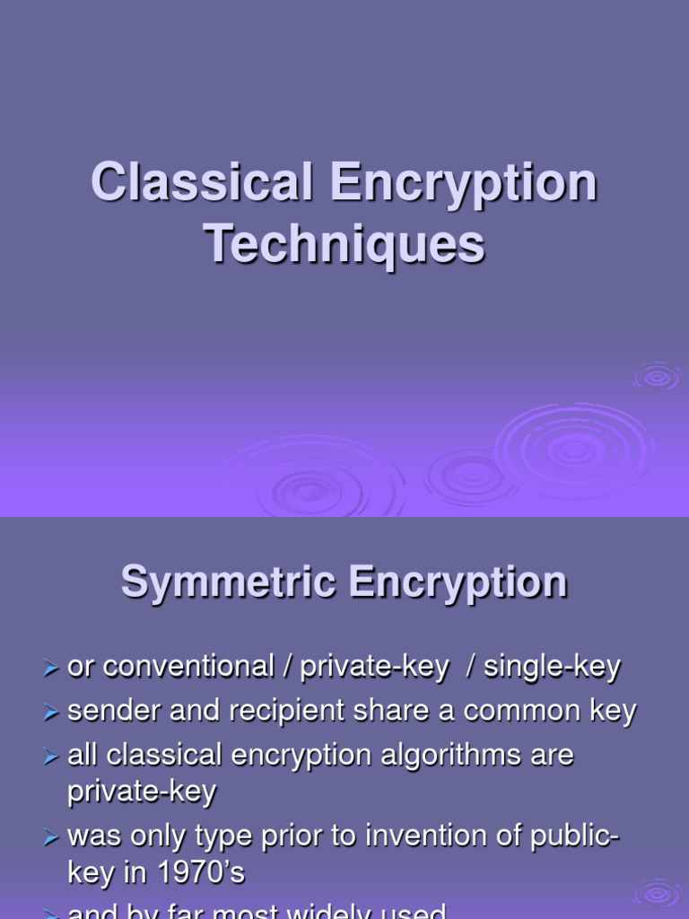 Classical Encryption Techniques | PDF | Cryptography | Cryptanalysis