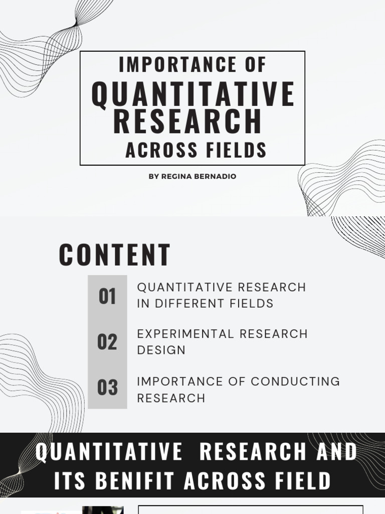 Quantitative Research Across Fields | PDF | Communication | Experiment