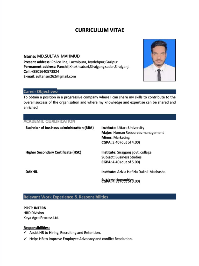 Curriculum Vitae Curriculum Vitae: MD - Sultan Mahmud MD - Sultan Mahmud | PDF