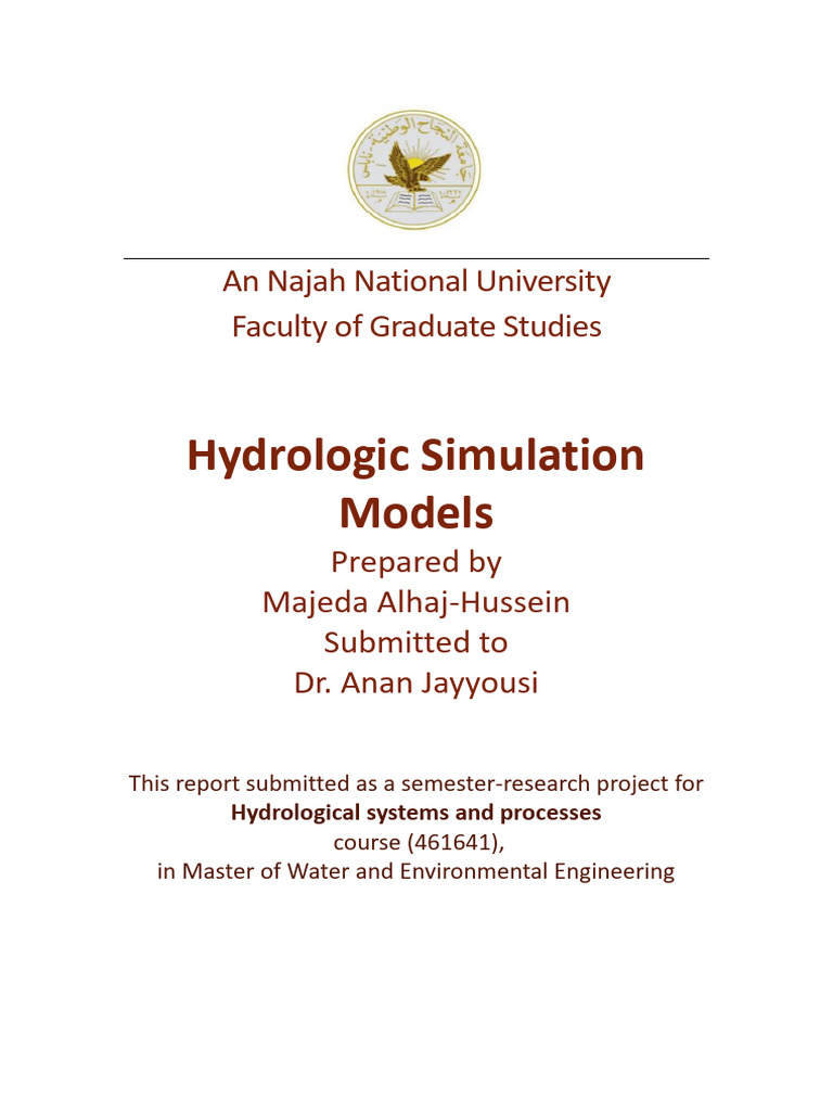 Hydrologic Simulation Models | PDF | Hydrology | Conceptual Model