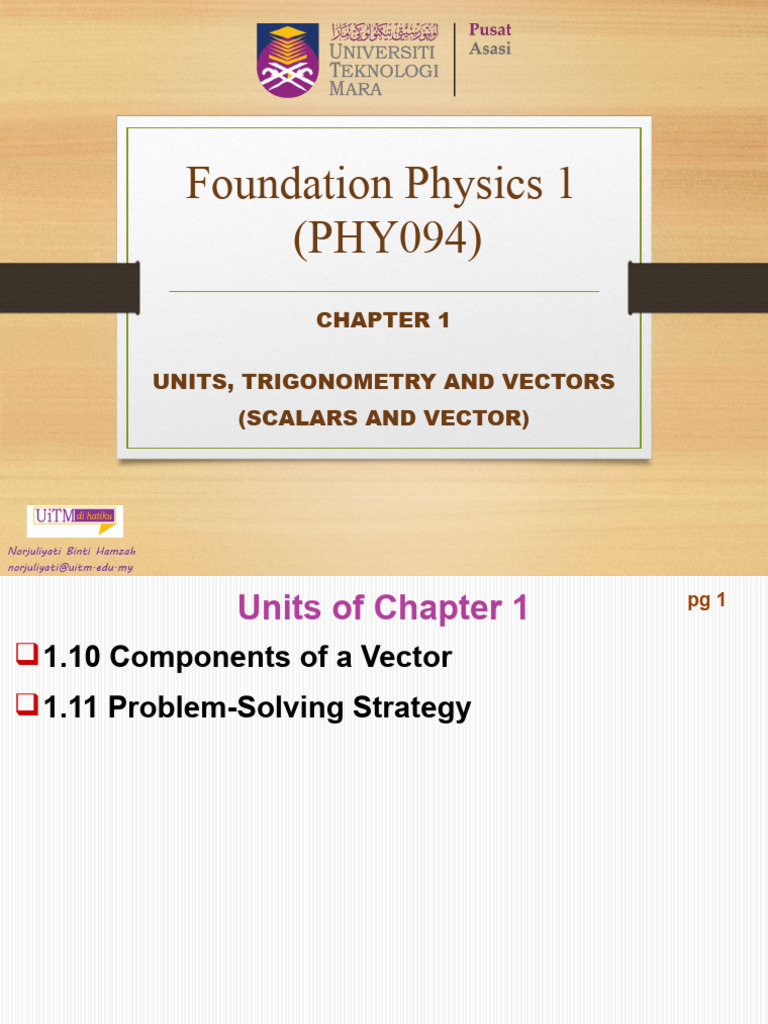 Phy094 Slide1 2 Chapter1 10 Juliyati Pdf Euclidean Vector Cartesian Coordinate System