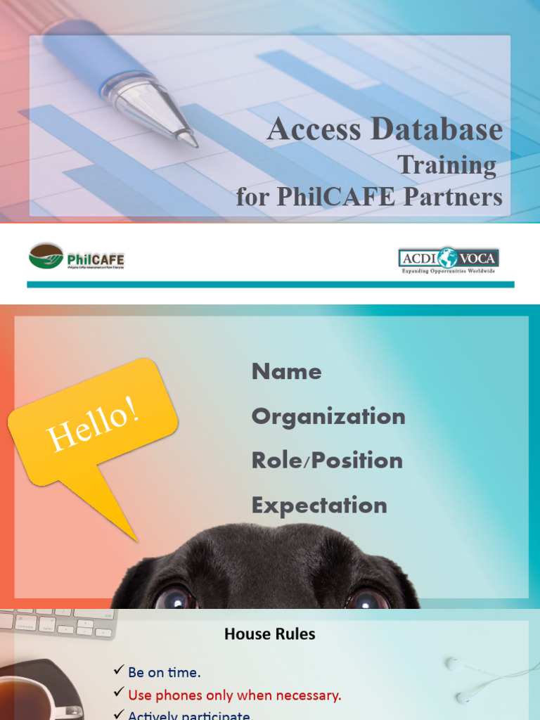 Access Database Training - Slides - Opening To DB Basics | PDF | Databases | Relational Database