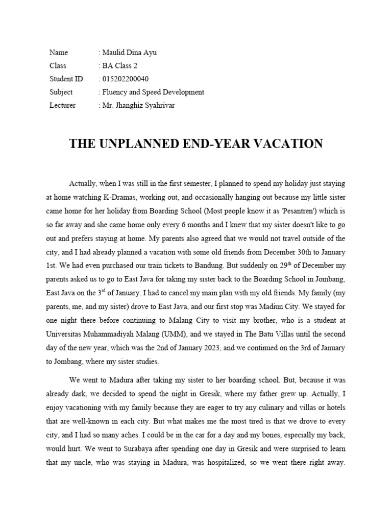 Fluency and Speed Development Assignment | PDF