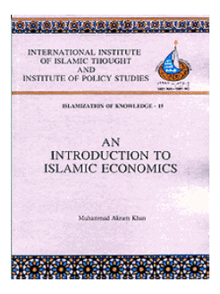 An Introduction To Islamic Economics | PDF | Economics | Methodology