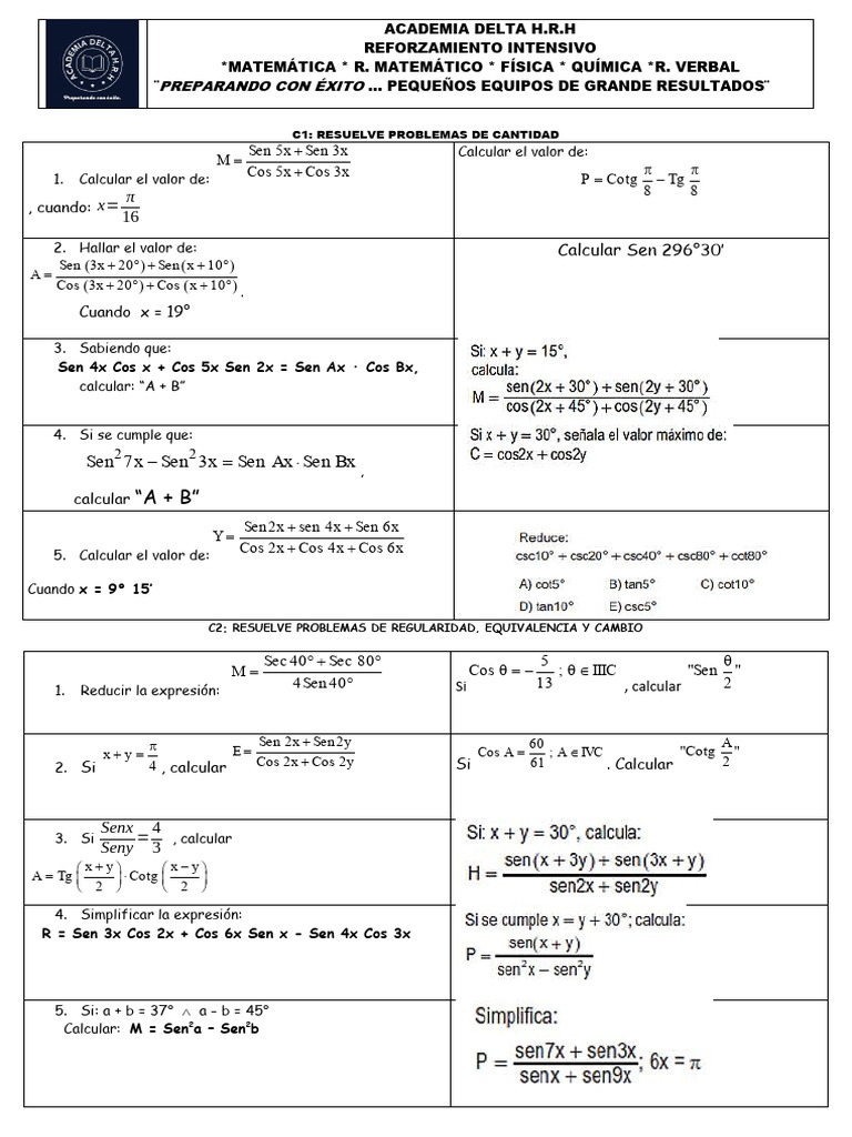 Matemática 5to Año 04.11.23 | PDF | Matemáticas