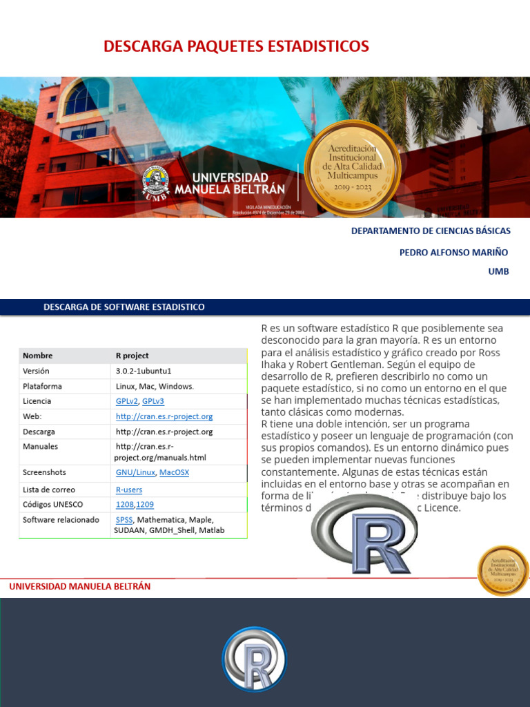Paquetes Estadísticos | PDF | R (lenguaje de programación) | Spss