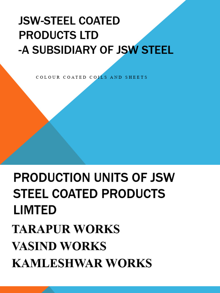 JSW Presentation | Download Free PDF | Rolling (Metalworking) | Steel