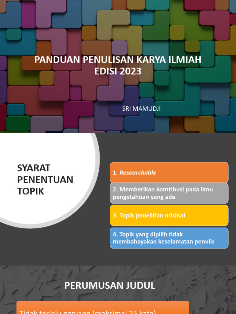 6) Panduan Penulisan Karya Ilmiah | PDF | Karier & Perkembangan