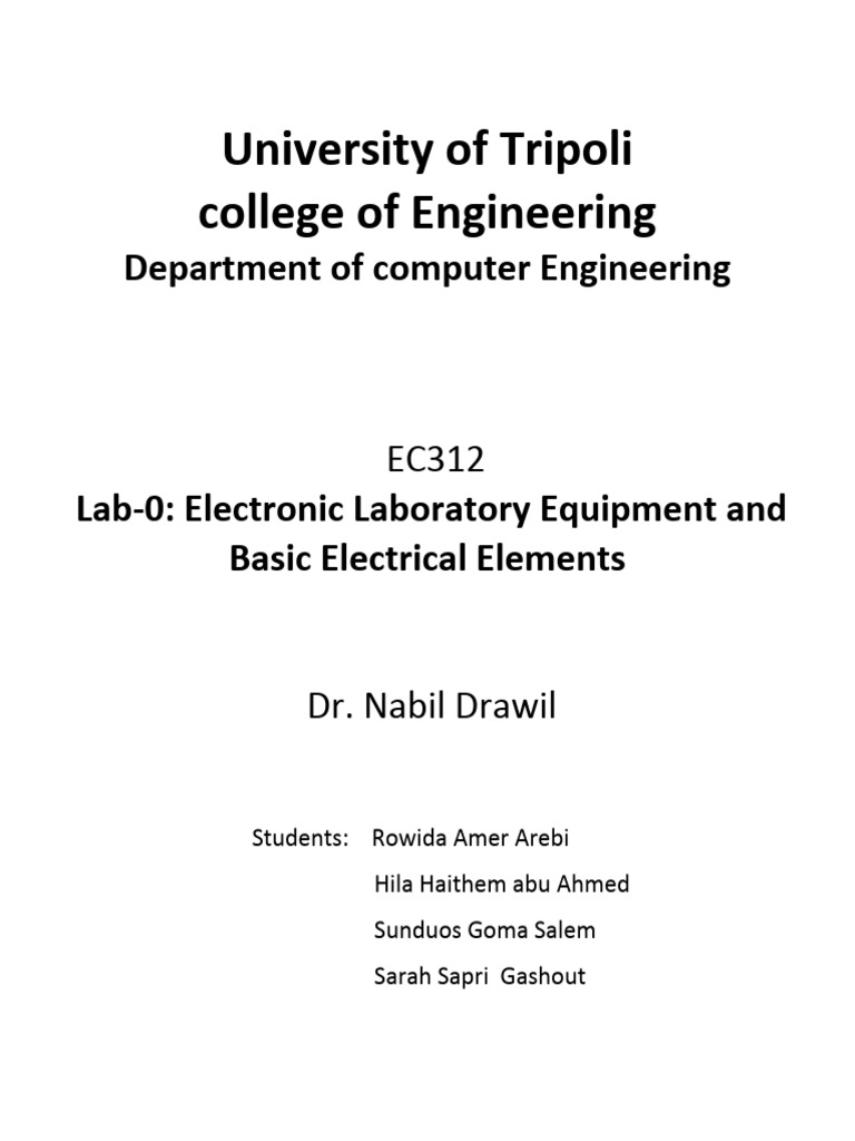 Report#0 | PDF | Resistor | Electrical Network
