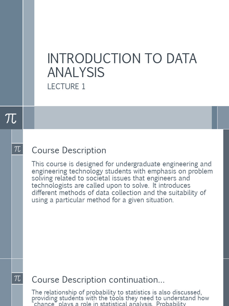 LEC1 Introduction To Data Analysis | PDF | Statistics | Level Of Measurement
