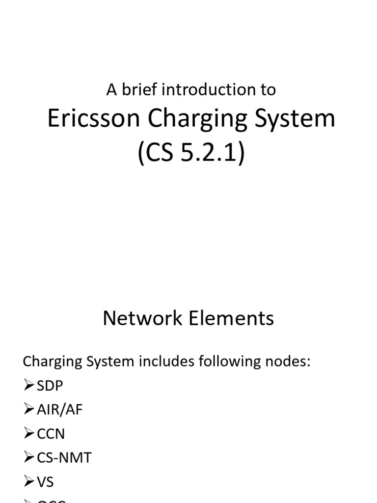 Overview of Ericsson Charging System | PDF | Computer Network | Server ...