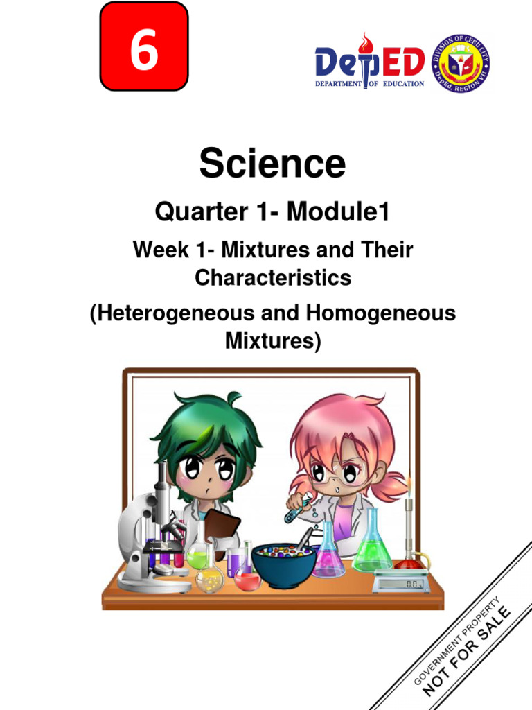 G6 Science Module 1 - Week 1 - Q1 - Mixtures | PDF | Mixture ...