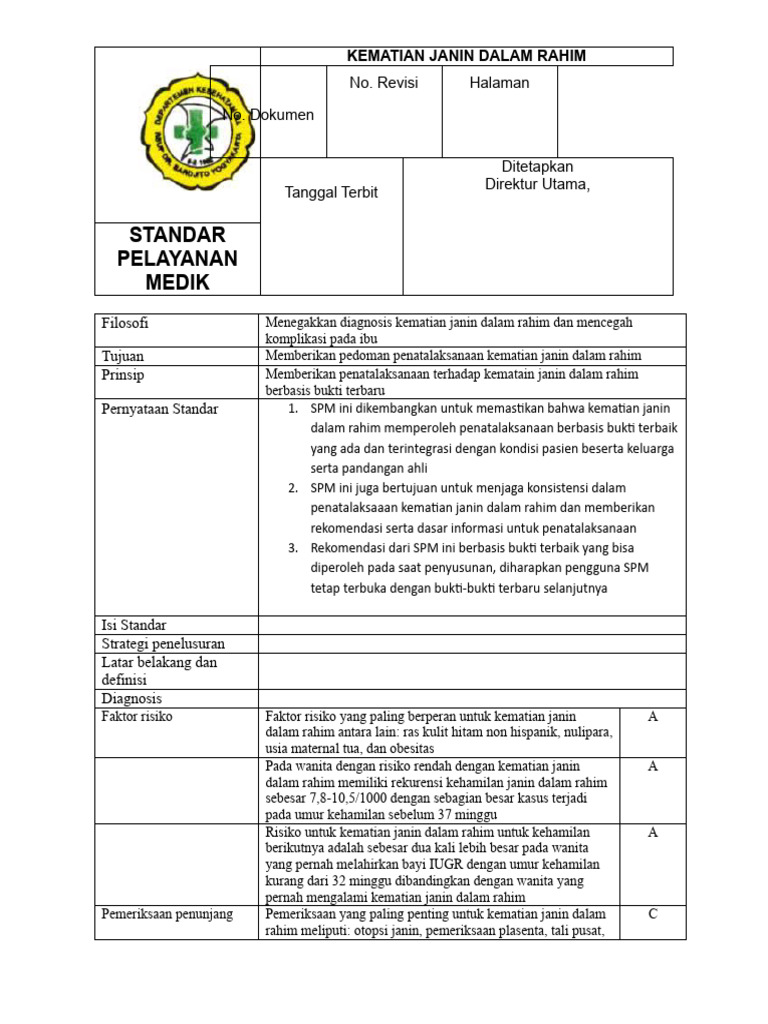 SPM Kematian Janin Dalam Rahim | PDF