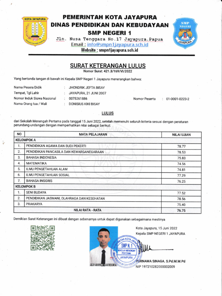 Surat Keterangan Lulus (SKL) | PDF