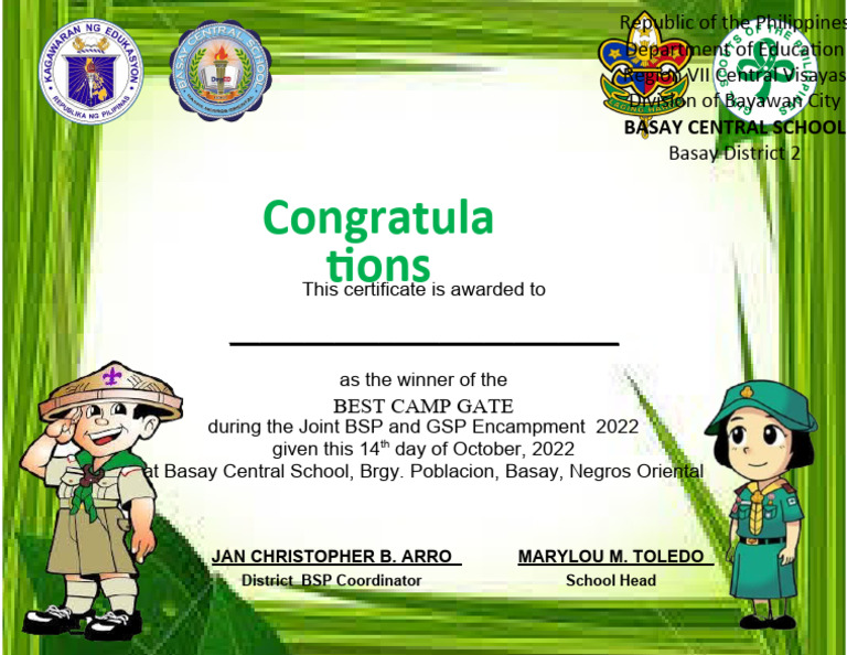 BSP-GSP Certificate | PDF