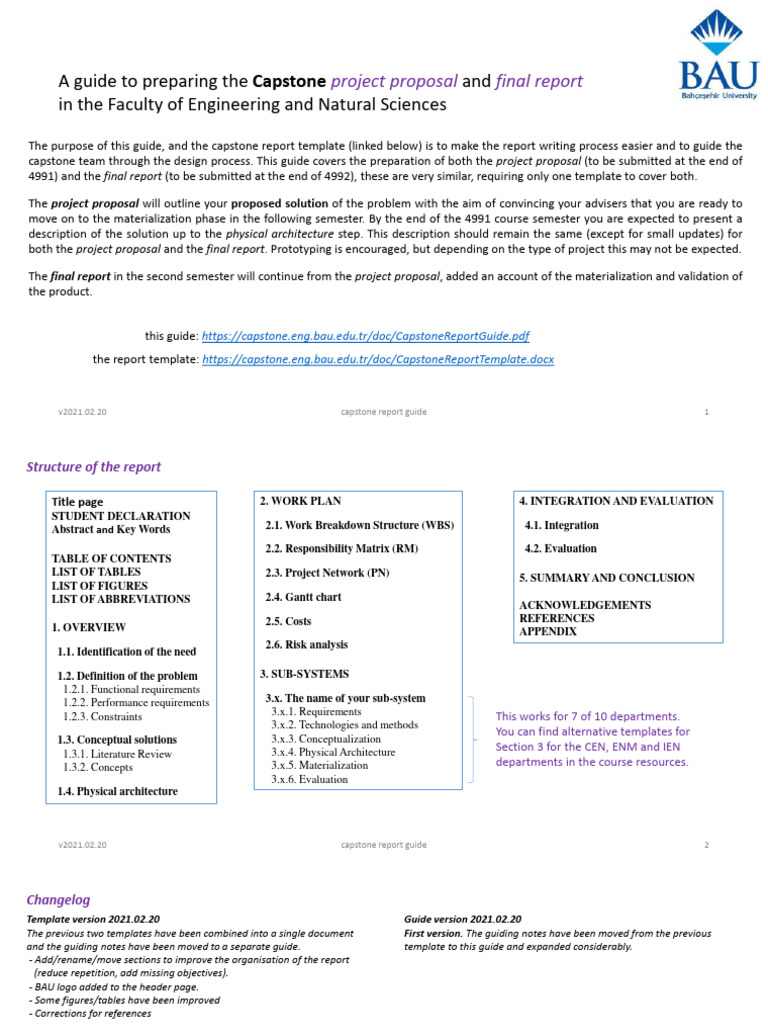 Capstone Report Guide | PDF | Use Case | System