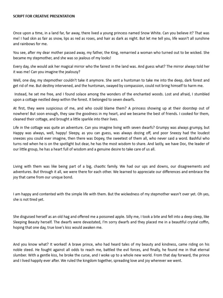 Snow White Script | PDF | Snow White