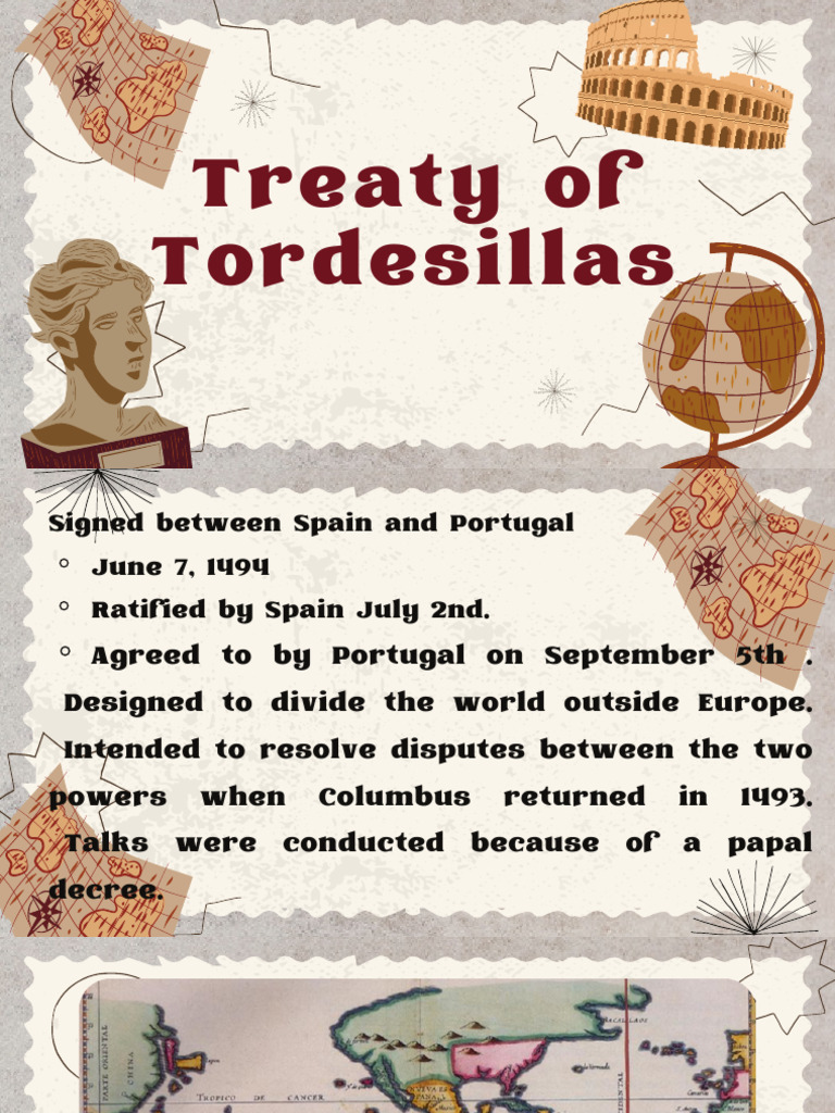 Treaty of Tordesillas Presentation | PDF | Age Of Discovery | Spain