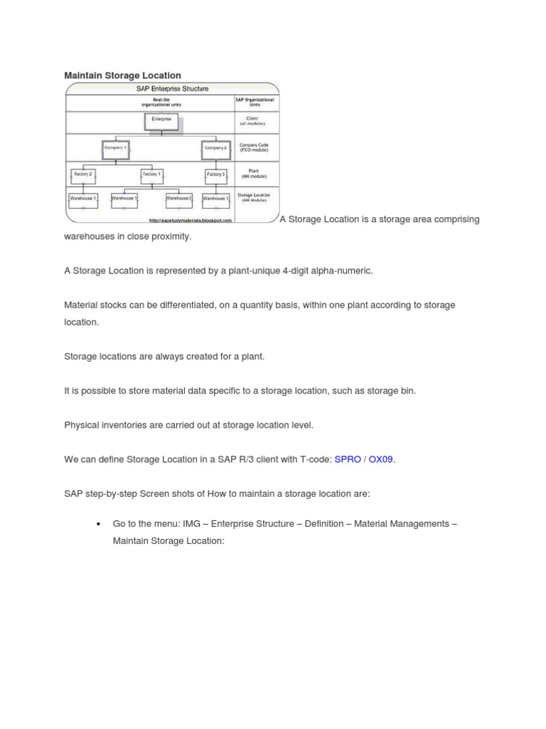 Maintain Storage Location | PDF | Computers